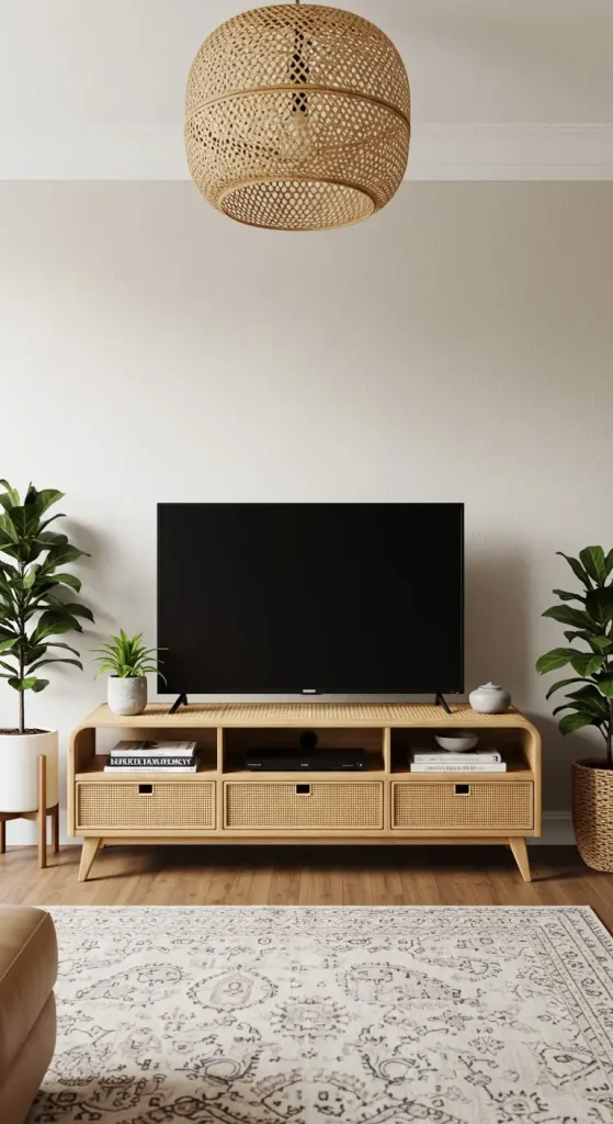 35 Stunning Boho Living Room TV Stands For Stylish Spaces