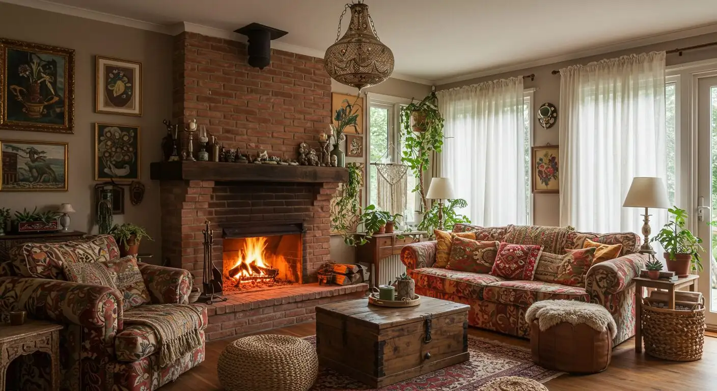 Boho Living Room Fireplace Ideas: 34 Warm & Stylish Looks