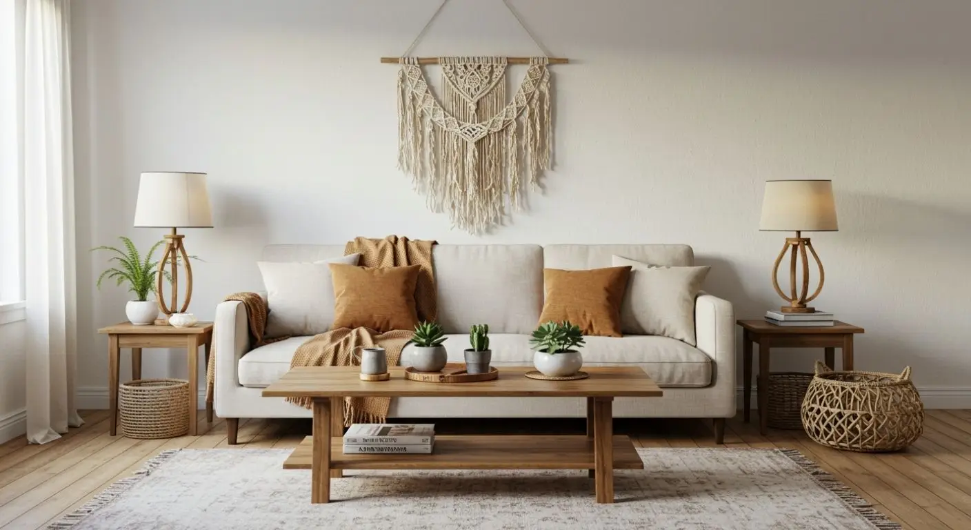 11 Minimalist & Simple Boho Living Room Ideas