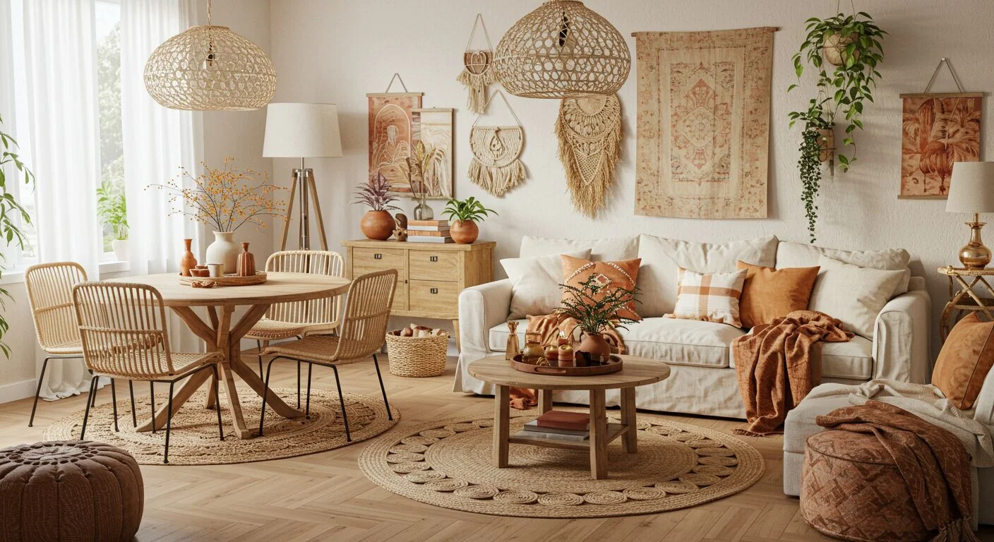 19 Smart Boho Living Room And Dining Room Combo Ideas