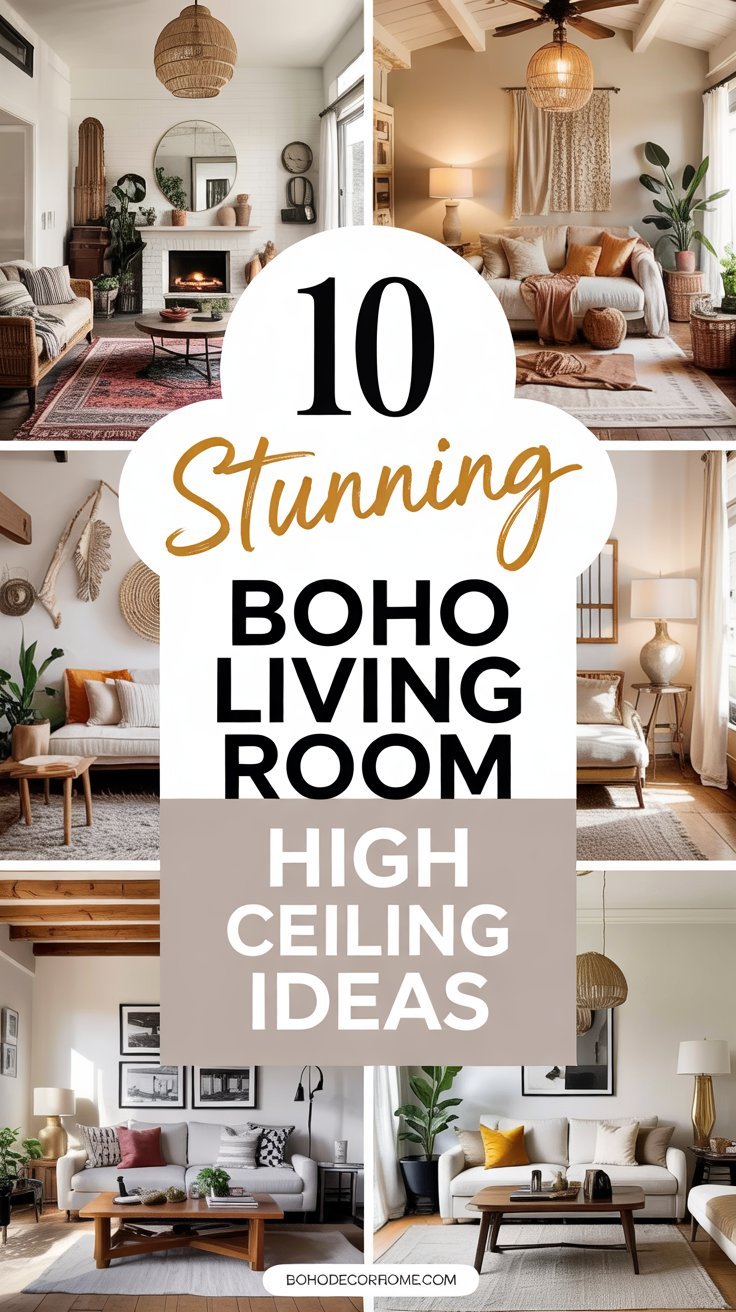 Boho Living Room High Ceiling: 33 Stunning Ideas To Inspire
