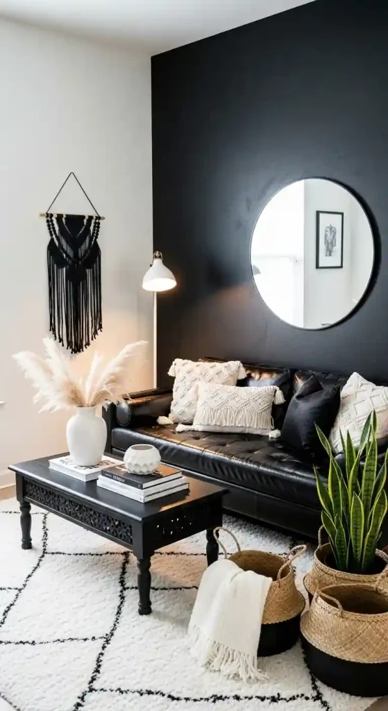 Black And White Boho Living Room Ideas: 32 Stunning Tips